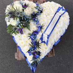 Broken Heart Blue - Funeral Flowers Rowley Regis